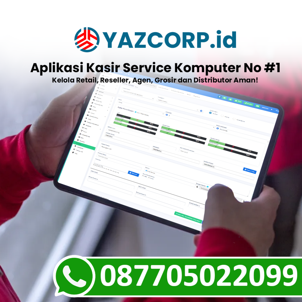 Aplikasi Kasir Service Komputer Terbaik No #1 – YAZCORP.id
